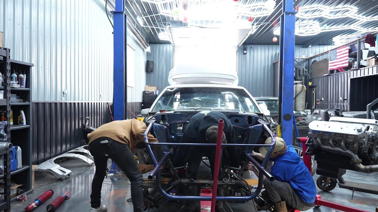 Turbo LS Fox Body Build- Pt.2 Motor Install - YouTube