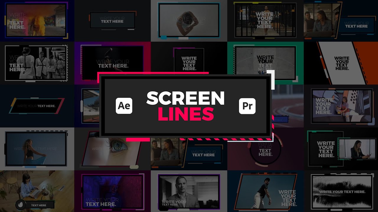 Screen Lines (After Effects - Premiere Pro MOGRTs) - YouTube
