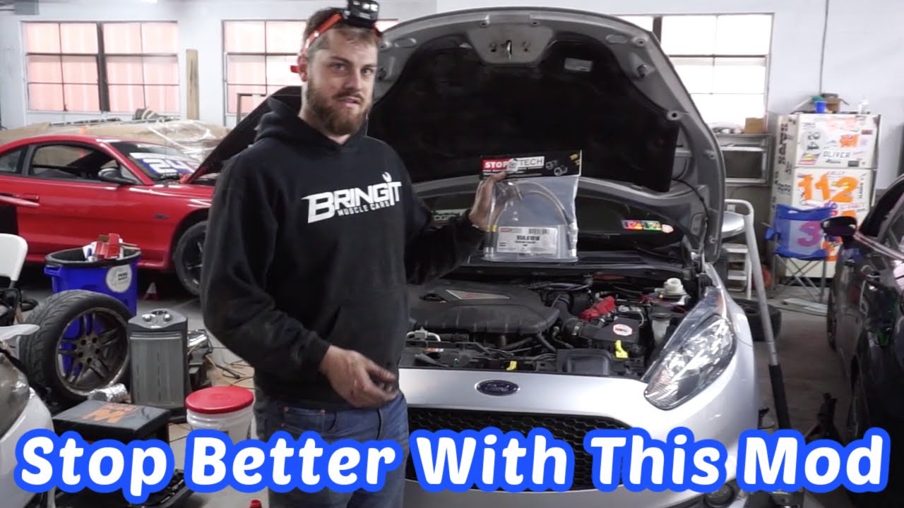 Stoptech Stainless Steel Brake line Kit Install- Ford Fiesta ST - YouTube