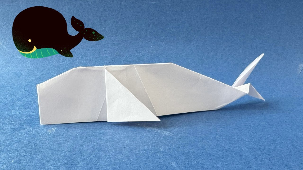 Walvis vouwen met papier | Hoe je een papieren walvis vouwt | Origami ...