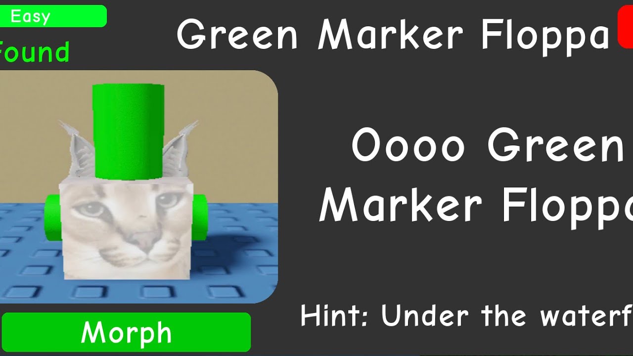 How To Get The “Green Marker Floppa” | Find The Floppa Morphs #roblox # ...