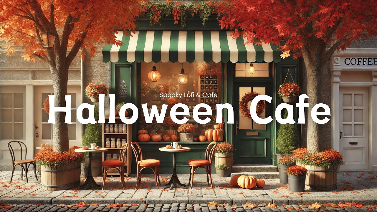 Halloween Cafe🎃 Spooky Lo-Fi Vibes🍂 Cozy Autumn Beats for Study & Chill ...