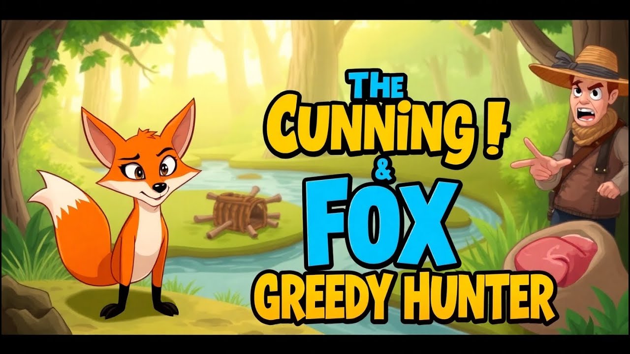 Cunning fox and Greedy Hunter Moral story | Moral story in English | Moral story for kids - YouTube