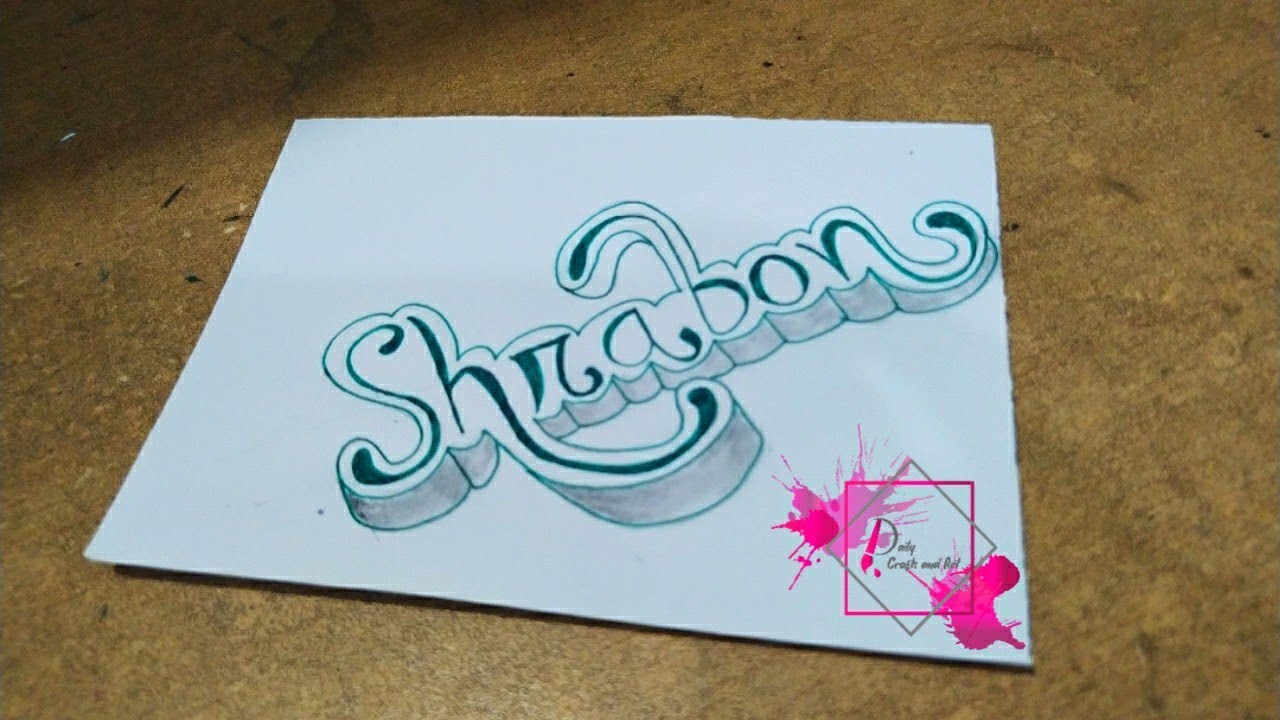 How to Draw 3D Name with GelPen and Graphite Pencil - YouTube