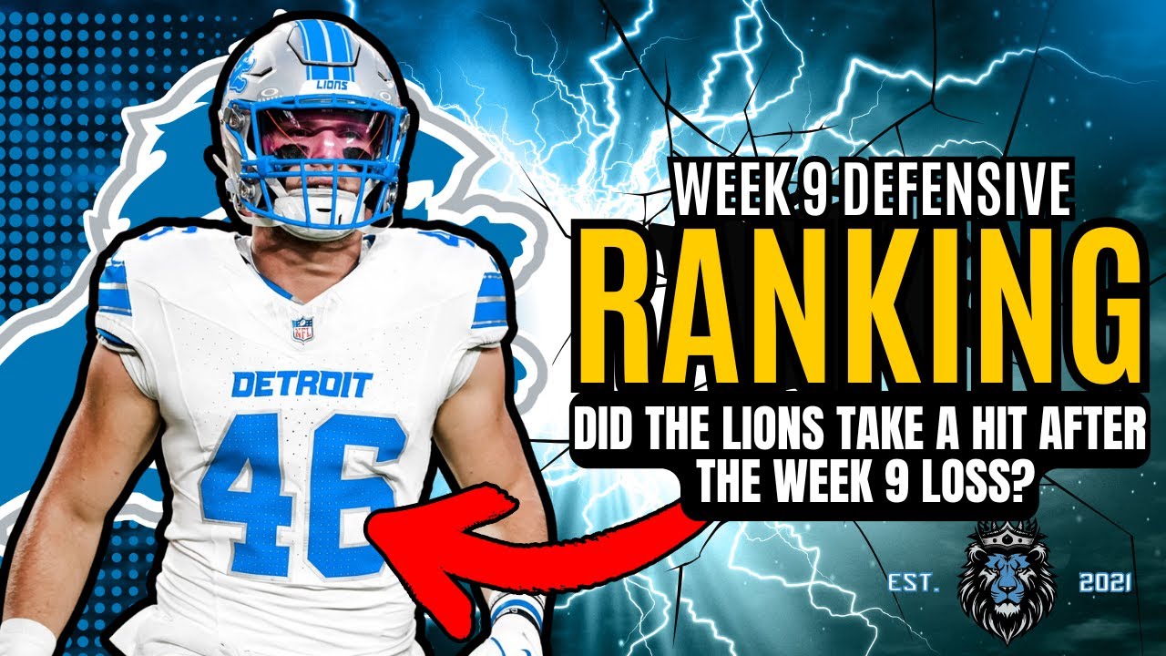 Where Does The Detroit Lions Defense Rank After Week 9? - YouTube