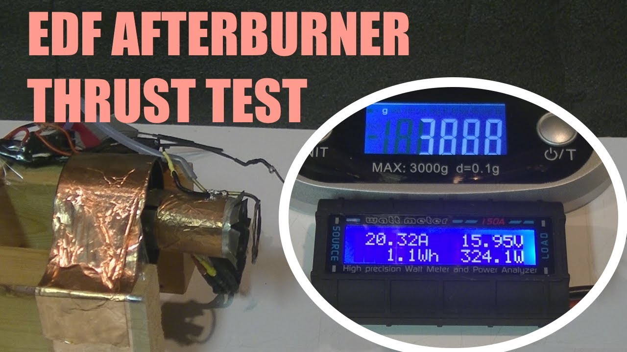 EDF Afterburner Thrust Testing - YouTube