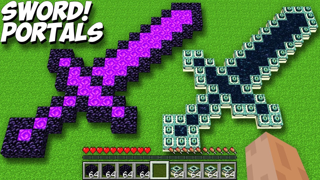 I found PORTAL inside GIANT SWORD in Minecraft! THE BIGGEST SWORD ...