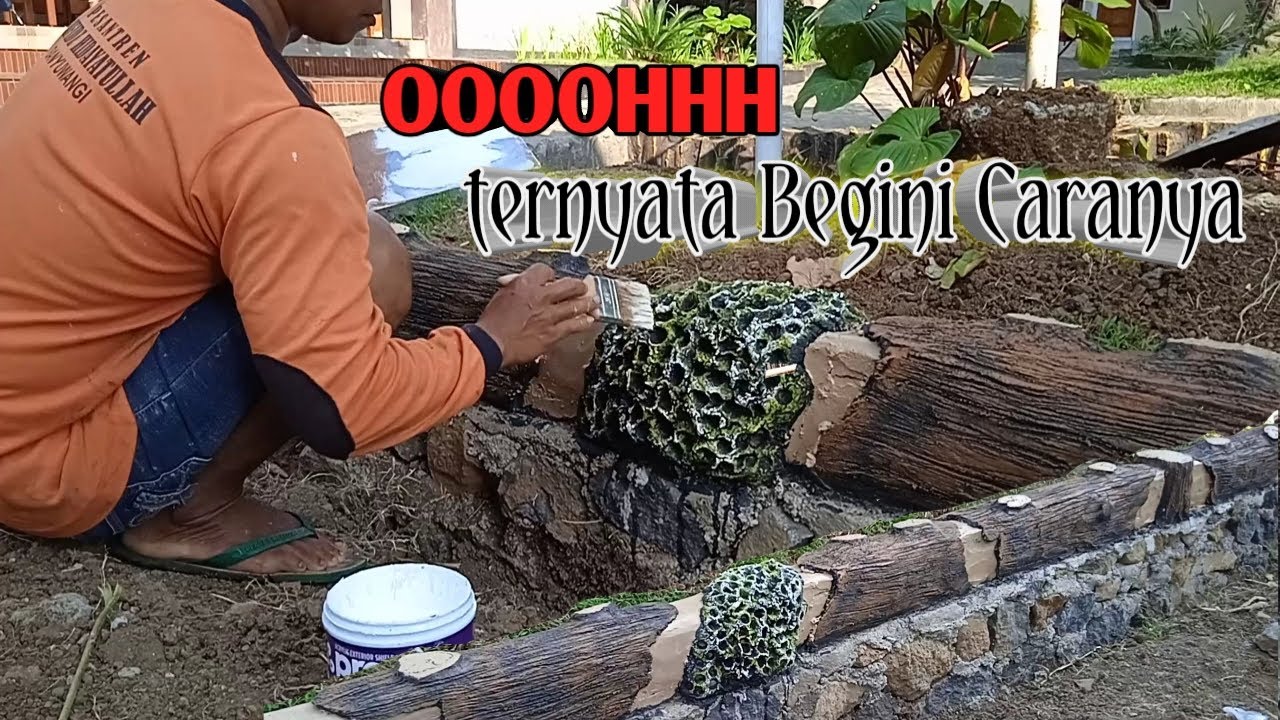 Cara mengecat relief motif kayu - YouTube