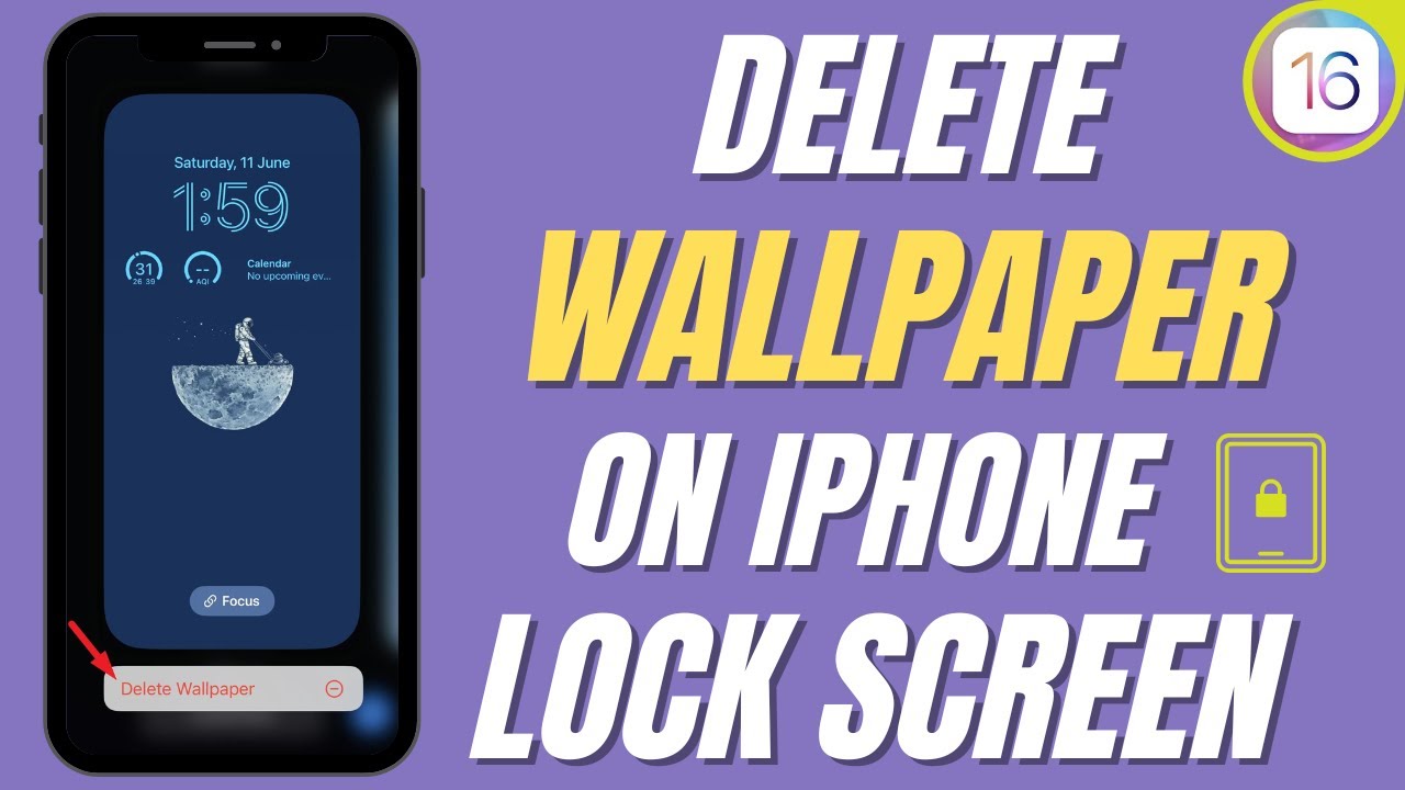 How to Delete a Lock Screen Wallpaper on iPhone iOS 16.1 - YouTube