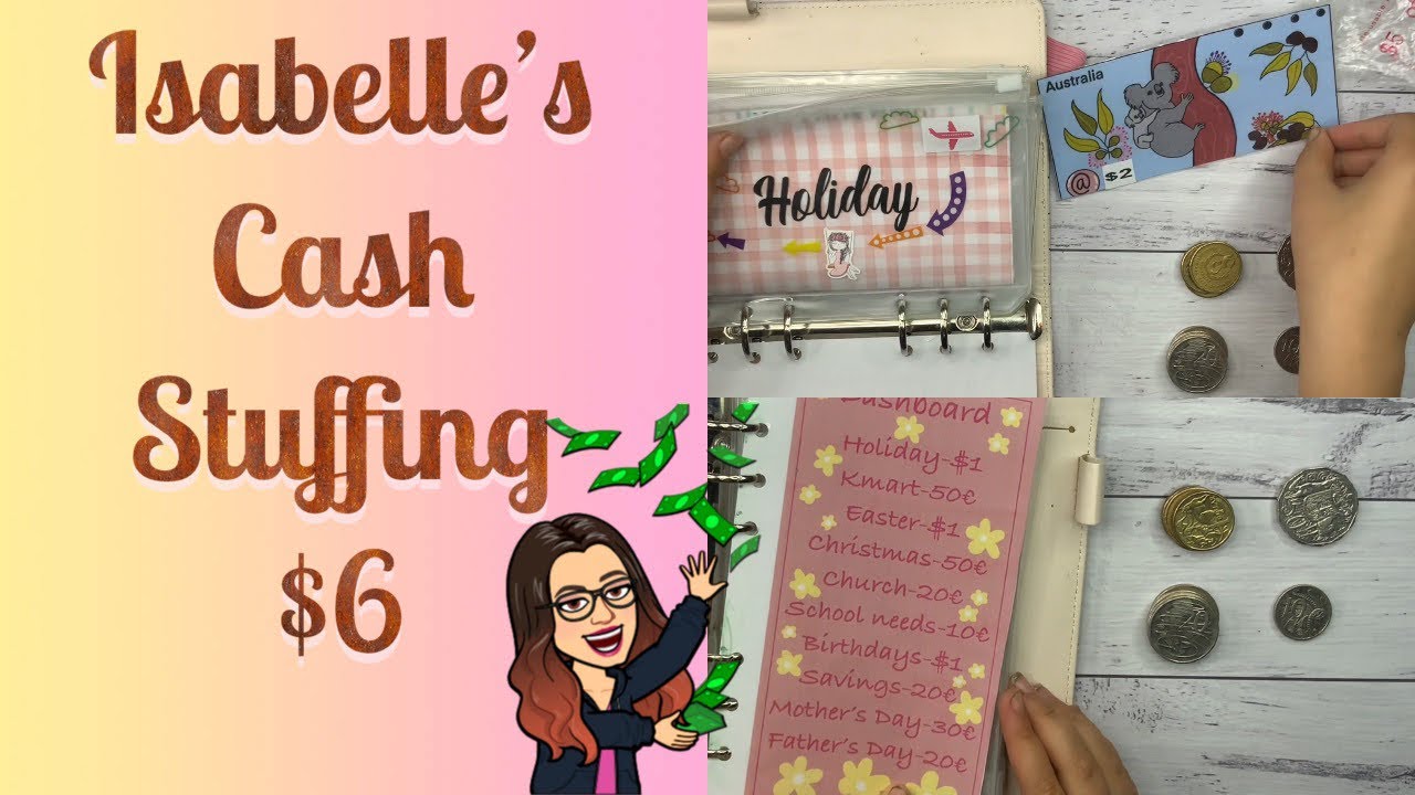 Cash stuffing $6 pocket money, learning to budget, saving challenges ...