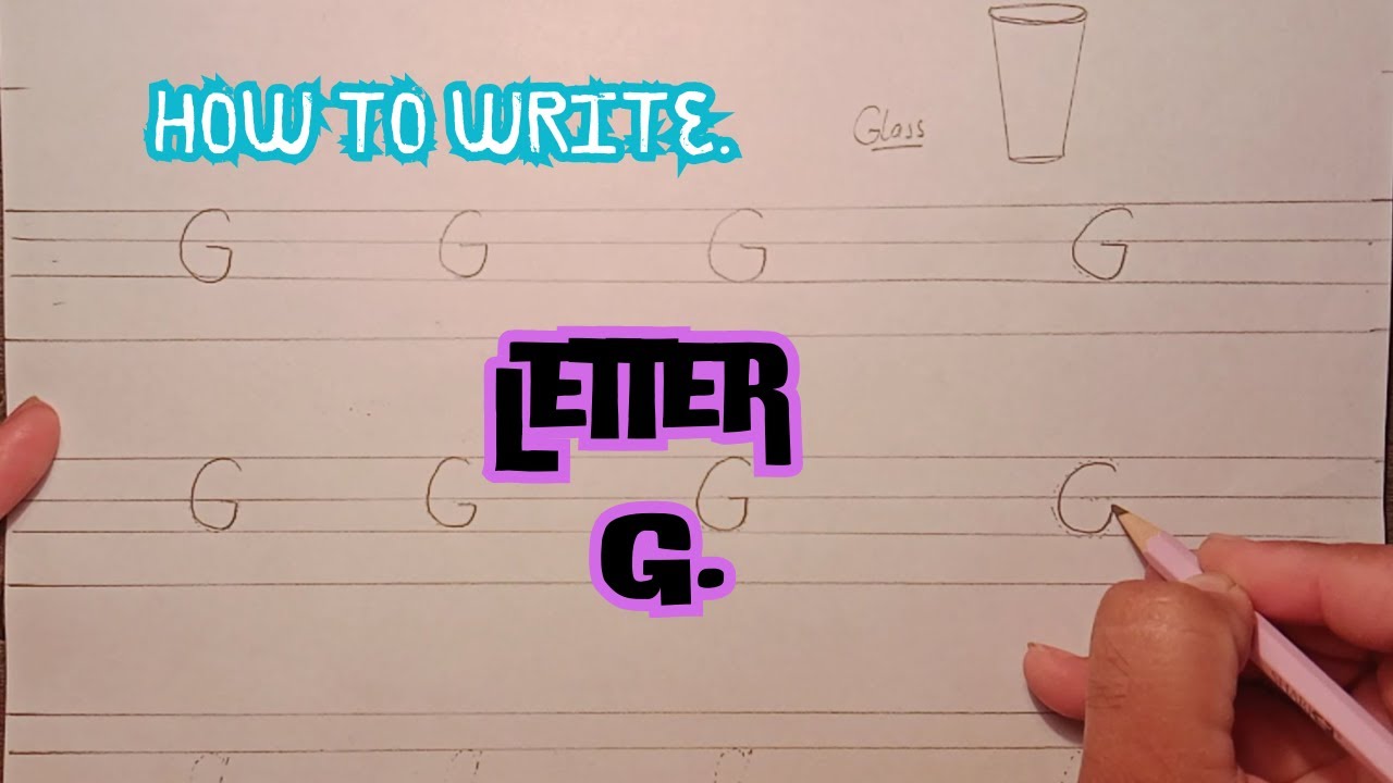 How to write the letter G | Gg | Trace the letters | Alphabets for kids ...