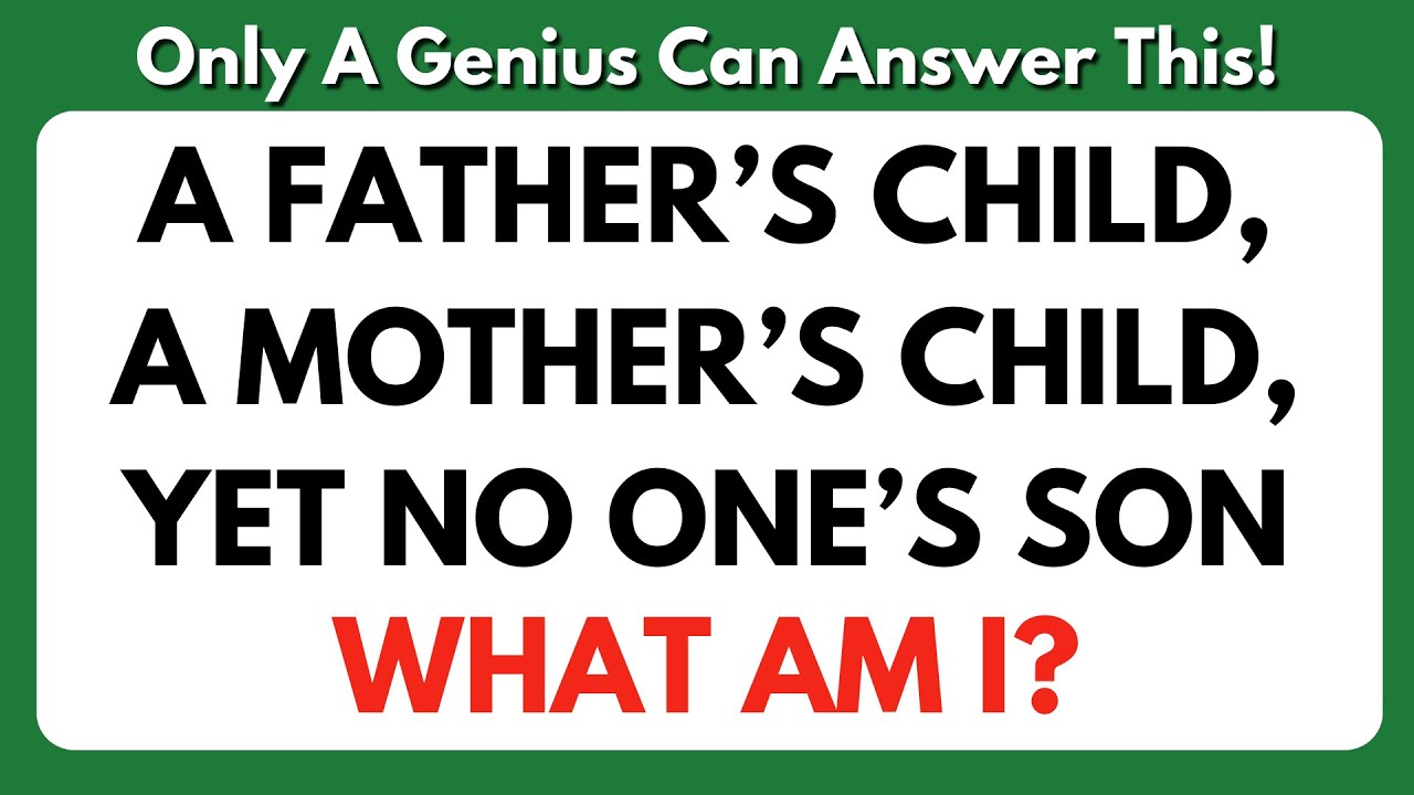 ONLY A GENIUS CAN SOLVE THESE RIDDLES 🧩 | 30 Tricky RIDDLES That'll ...
