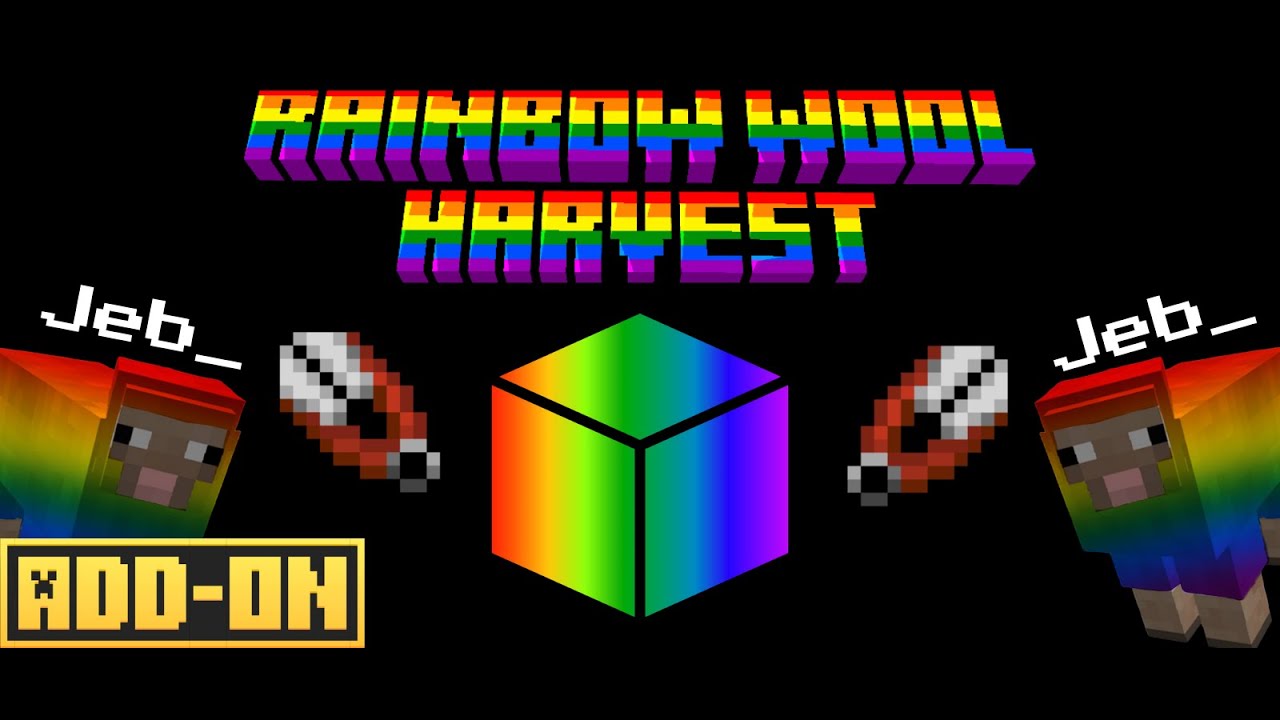 Rainbow Wool Harvest - Ultimate Minecraft Bedrock Addon (Official Spike Studios Project) - YouTube