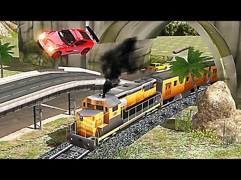 Train Vs Car Racing 2 Player - Level 1 and Level 2 - YouTube