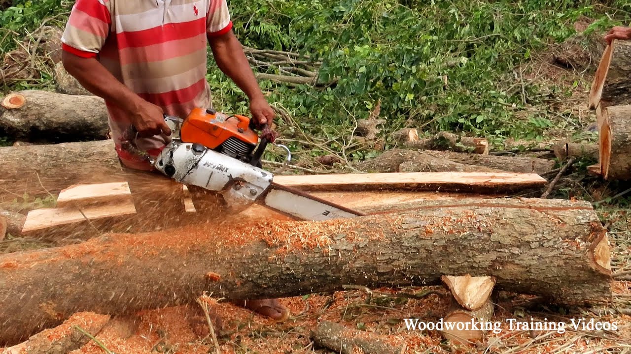 Red Wood Cutting In Cambodia! Beautiful Expensive Wood, Woodworking ...