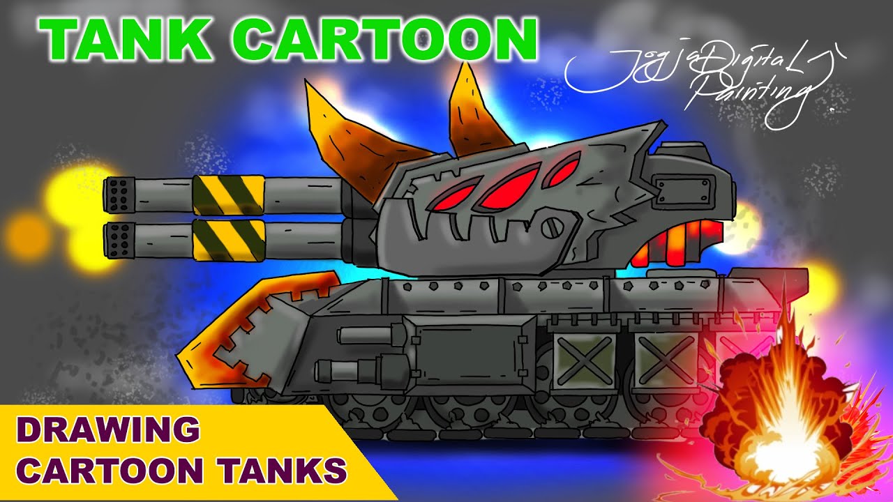 HOW TO DRAW TANK HOMEANIMATIONS VIDEO 3 PART 2- CARA MENGGAMBAR TANK ...