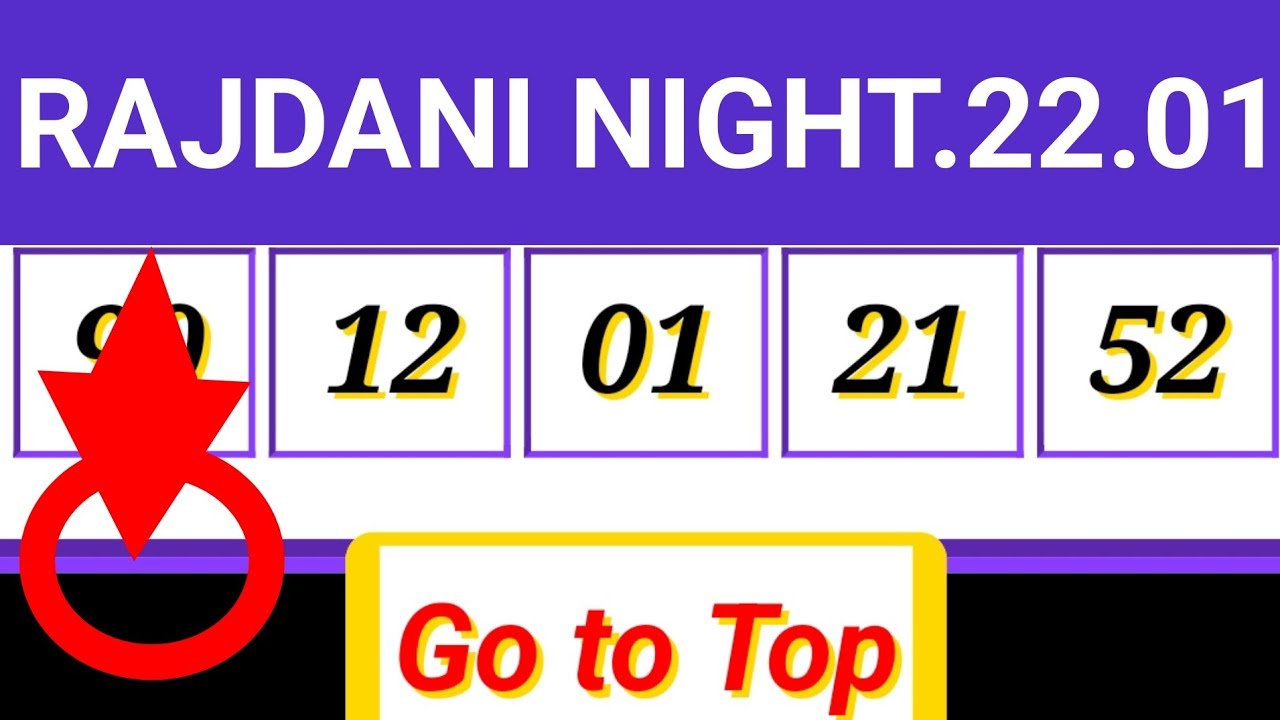 22/01/2024 Radhani Night Today | Rajdhani Night Open | Rajdhani Night ...