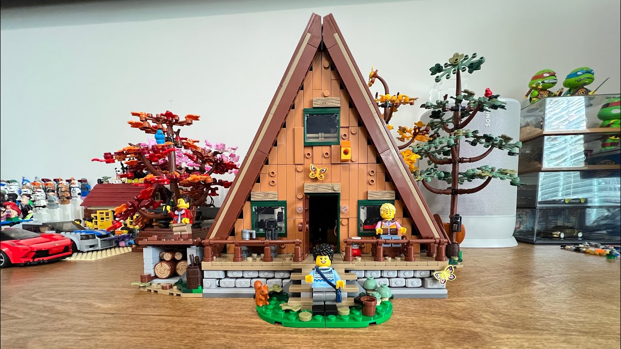 Lego A frame cabin build - YouTube