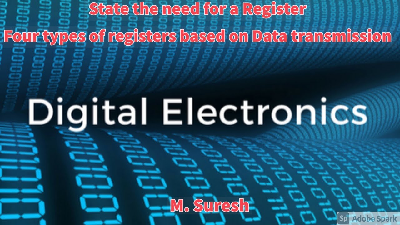 21-01-2021 Digital Electronics Need for a Register | Types of registers ...
