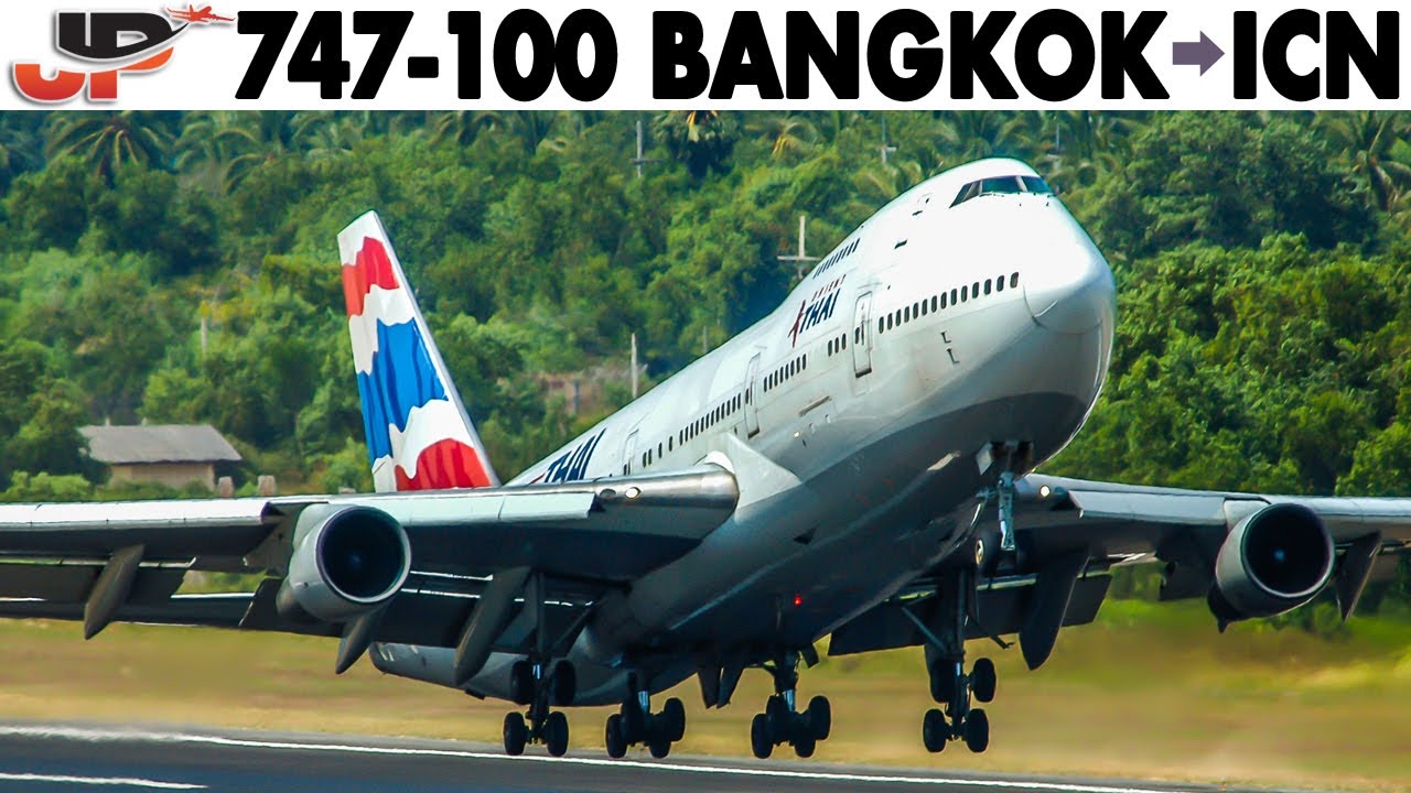 In the Cockpit of a 1975 BOEING 747-100 from Bangkok to Incheon (2003 ...