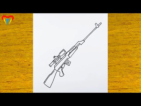 AWP çizimi - kolay SİLAH çizimleri - kolay çizimler, basit, sevimli, güzel, tatlı, resim