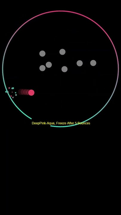 Ball Bouncing Simulation | Freeze After 5 Bounces | Satisfying Animation Bouncy Balls Escape ...