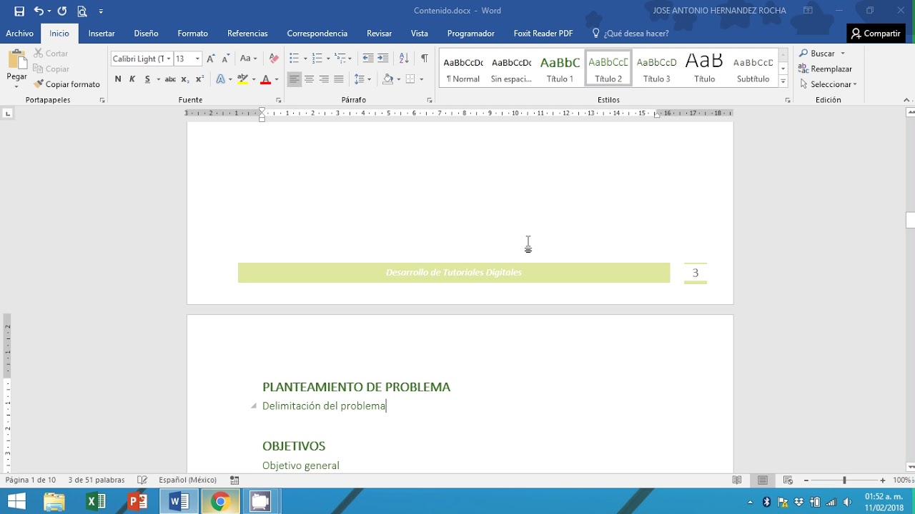 Videotutorial tabla de contenidos en Microsoft Word - YouTube