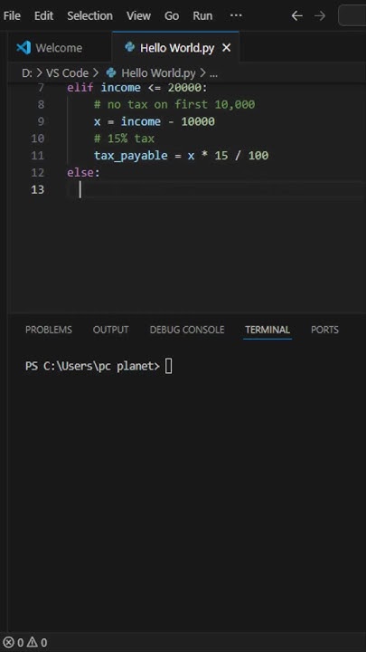Python masters code for calculate income tax #python #pythonprogramming #cricket - YouTube