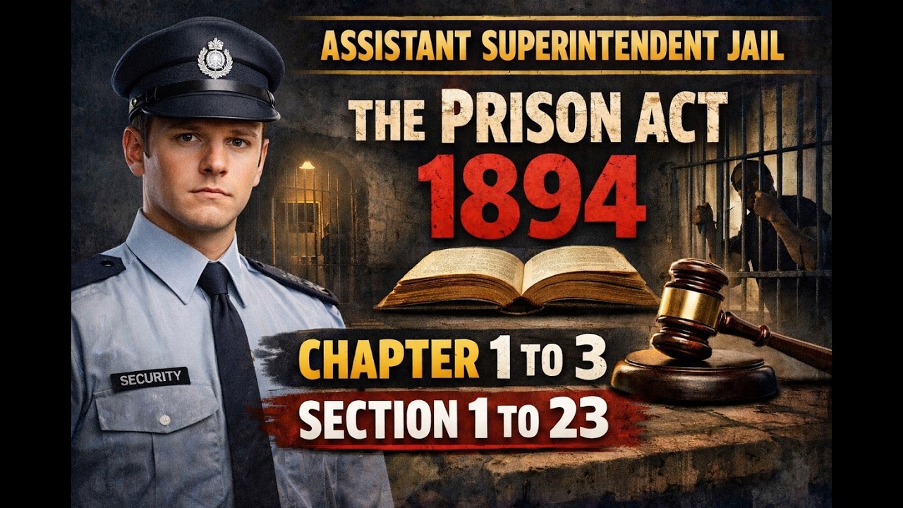 Assistant Superintendent Jail | The Prison Act 1894 | Chapter 1–3 ...