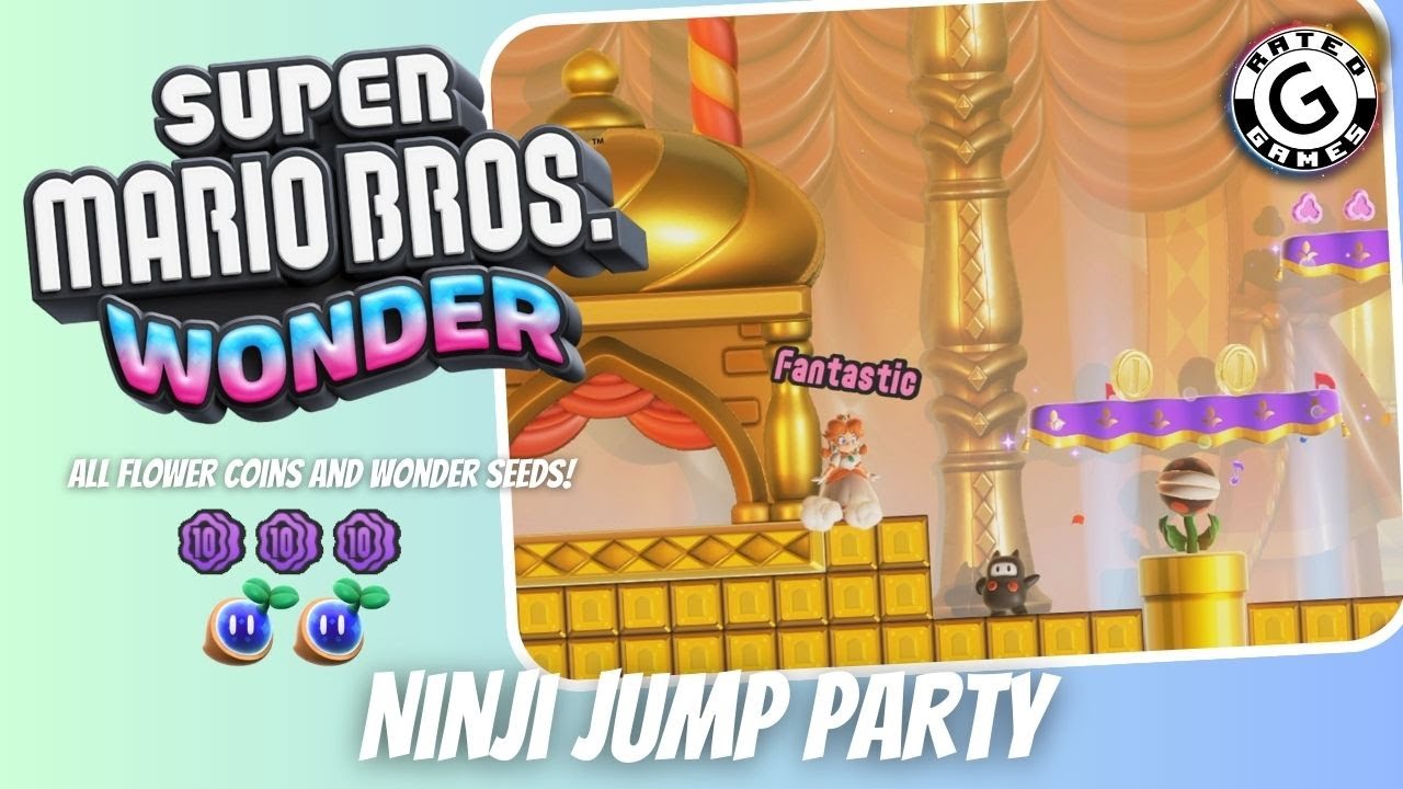 Super Mario Bros Wonder - Ninji Jump Party - YouTube