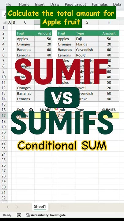 SUMIF vs SUMIFS Explained: Master Conditional Sums in Excel! - YouTube