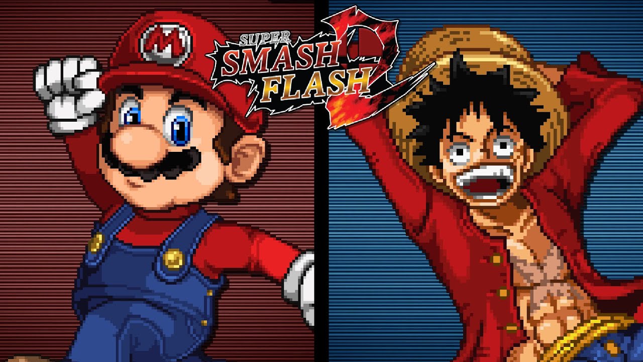 Super Smash Flash 2 | Mario VS Luffy - YouTube