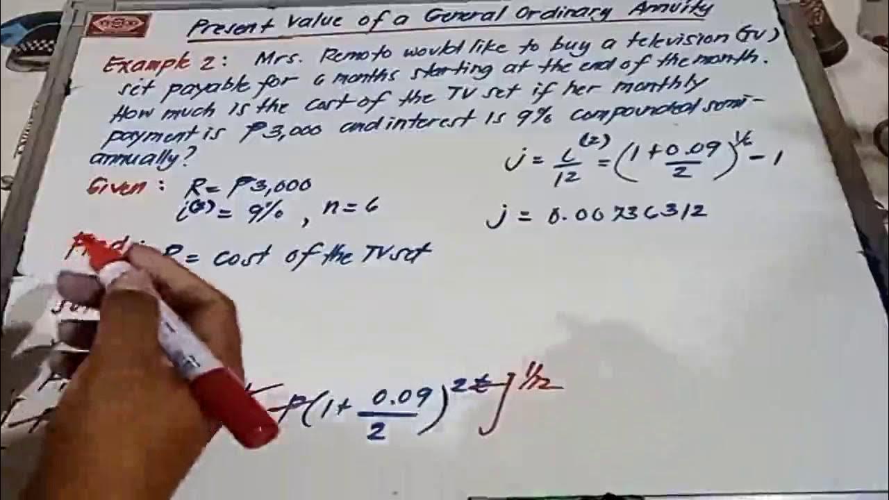 Example 2 Present Value of a General Ordinary Annuity - YouTube