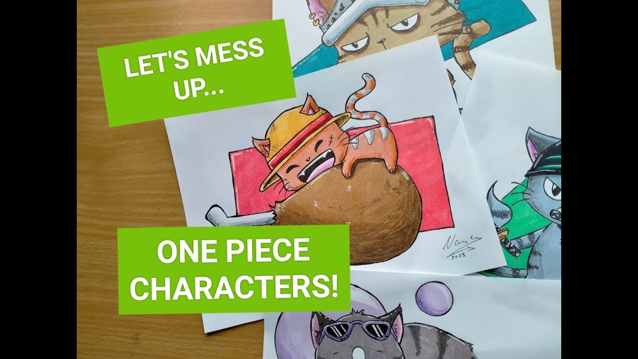 Let's mess up...One Piece Characters! ( and make them cats) - YouTube