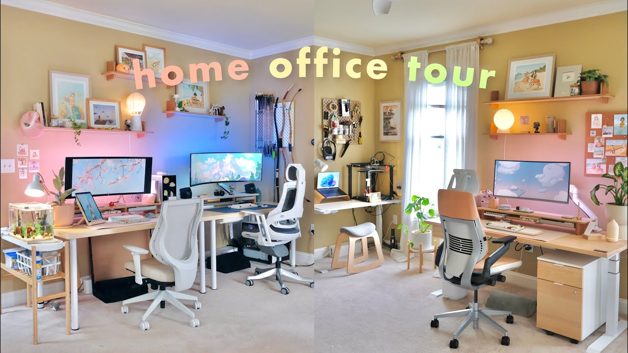 Ultimate Home Office Tour | Collaborative Work From Home Setup of ...