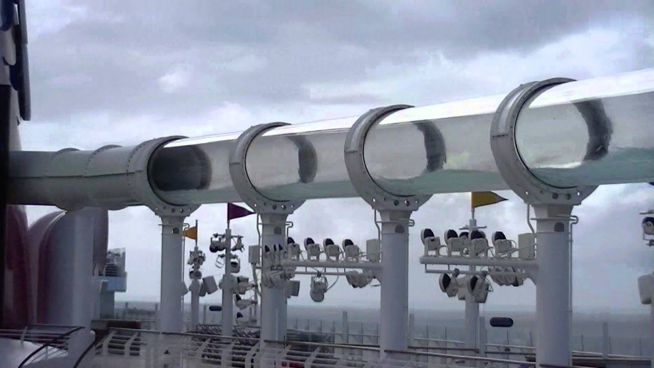Aquaduck water slide on Disney Dream - YouTube
