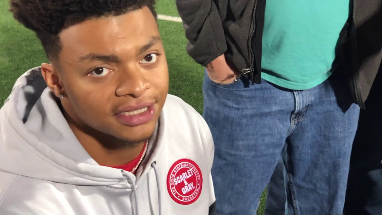 Justin Fields meets with the media during Ohio State's bye week - YouTube