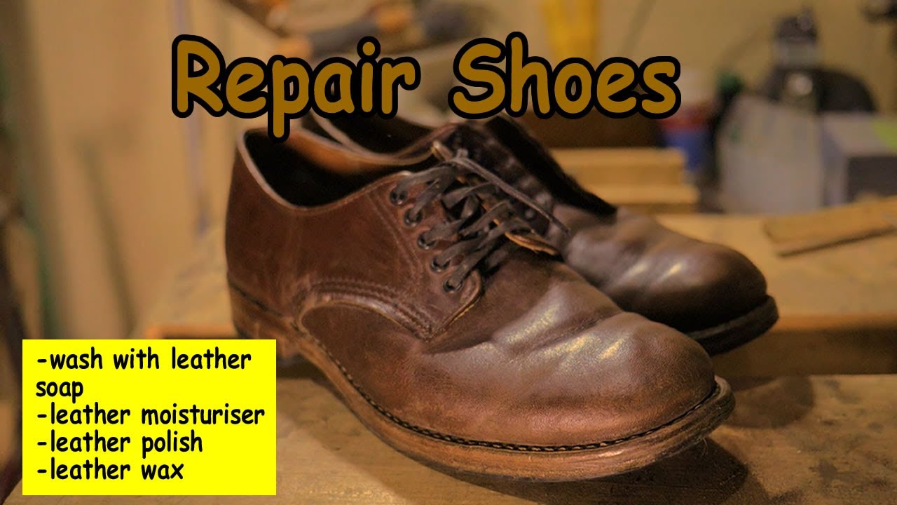 Red Wing Shoes repair, Restoration shoes (thrift store) - YouTube