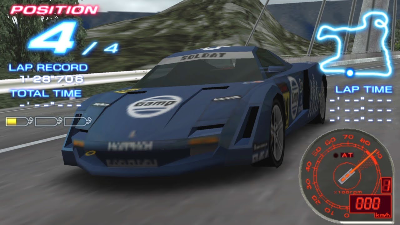 Ridge Racers 2 #28 Soldat Raggio Type-S (Class 3) Diablo Canyon Road R ...