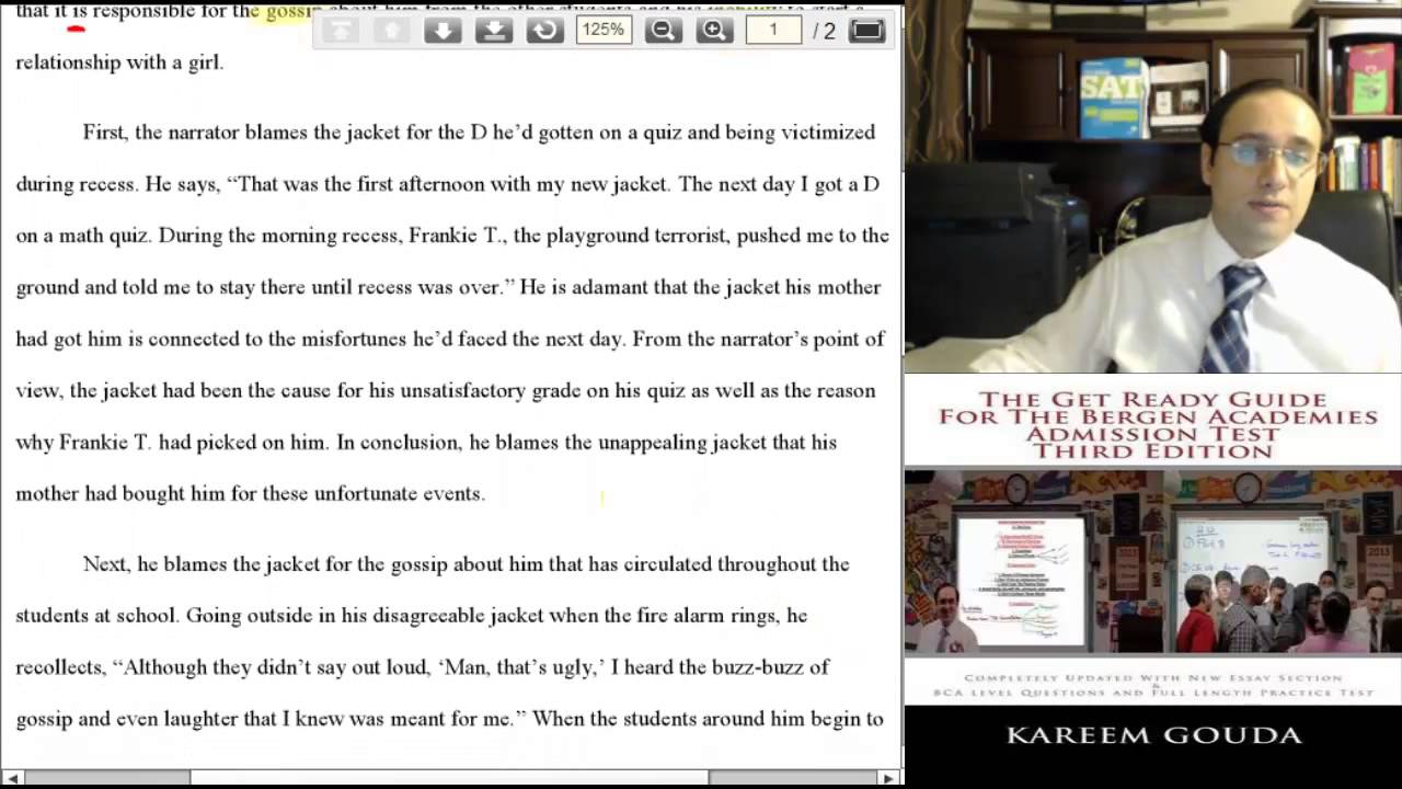 BCA Essay Marking (The Jacket) - YouTube