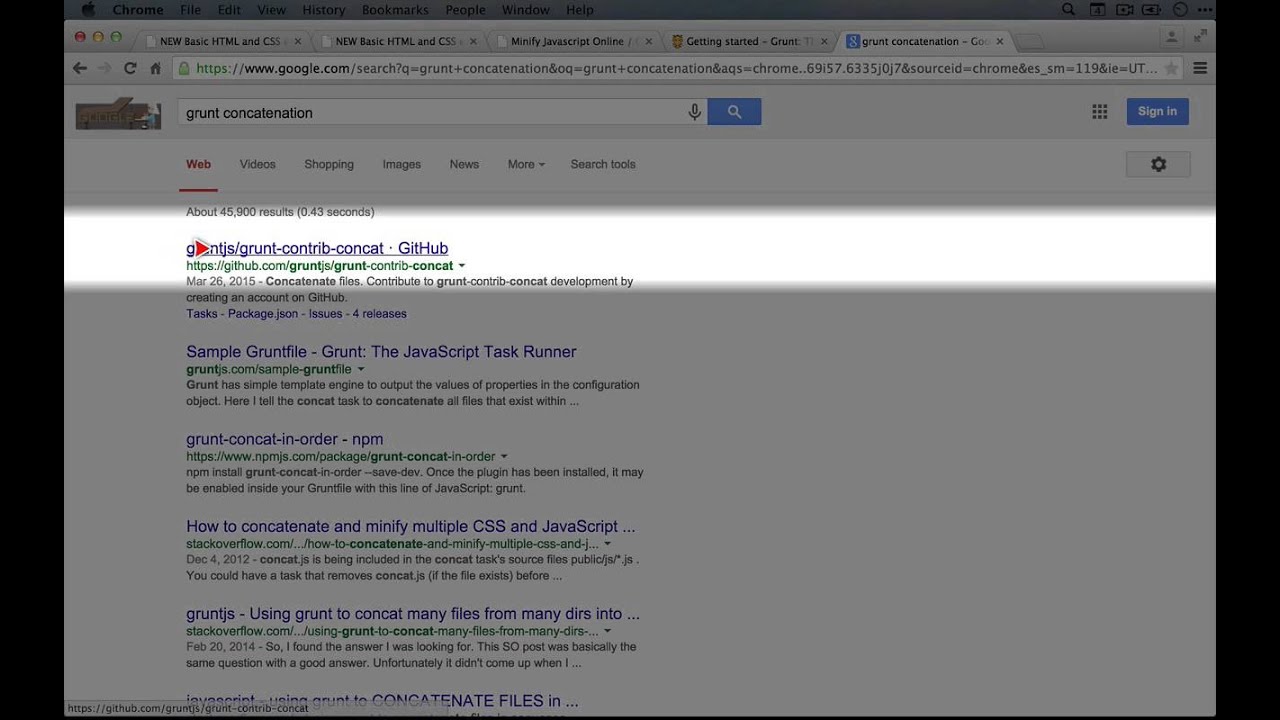 521 How To Install A Grunt Extension For Concatenating Files Youtube 0260