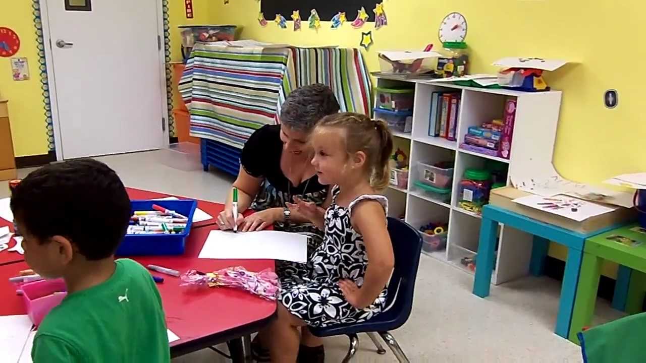 Open House at Jordyn new VPK school with her new teacher - YouTube