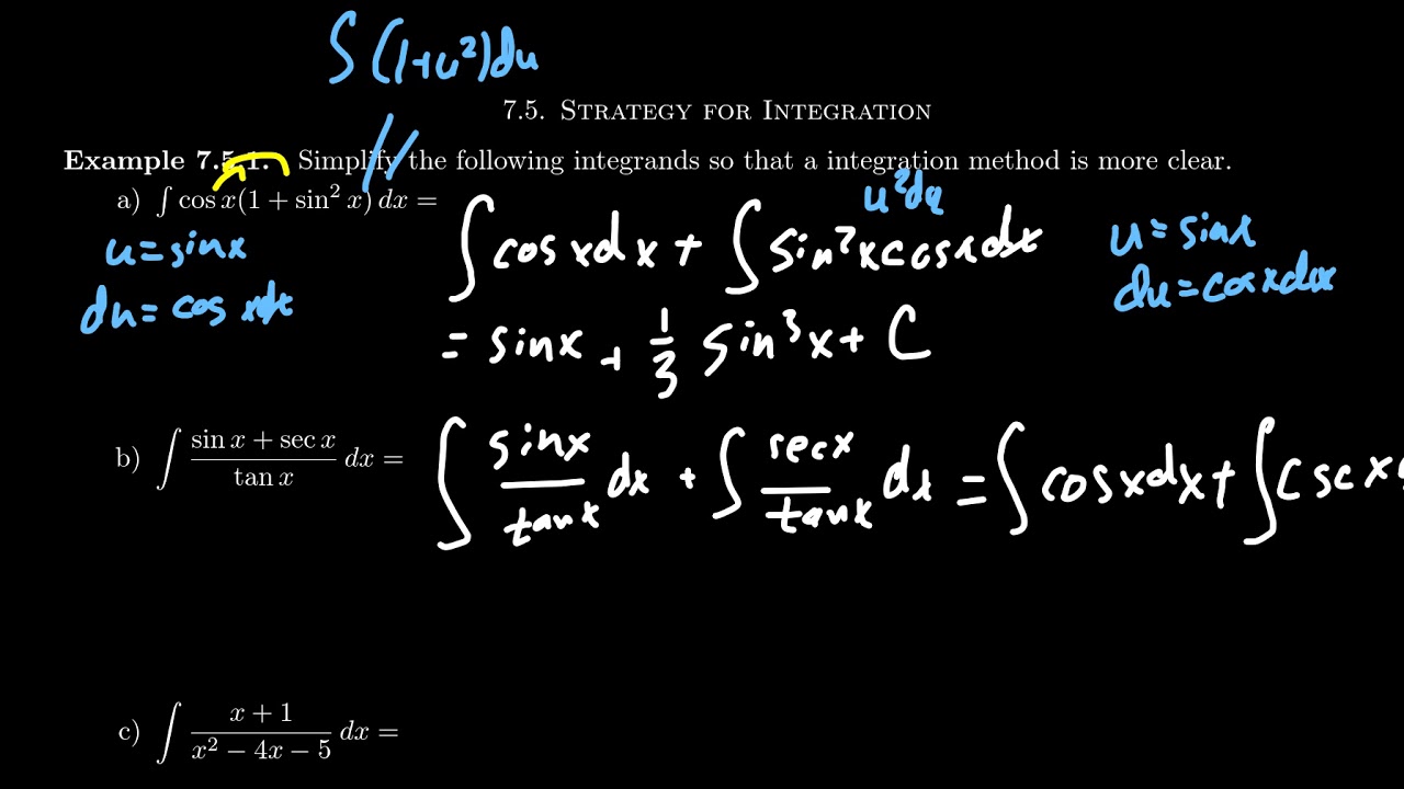 Using Algebraic Identities to Simplify Integrals - YouTube