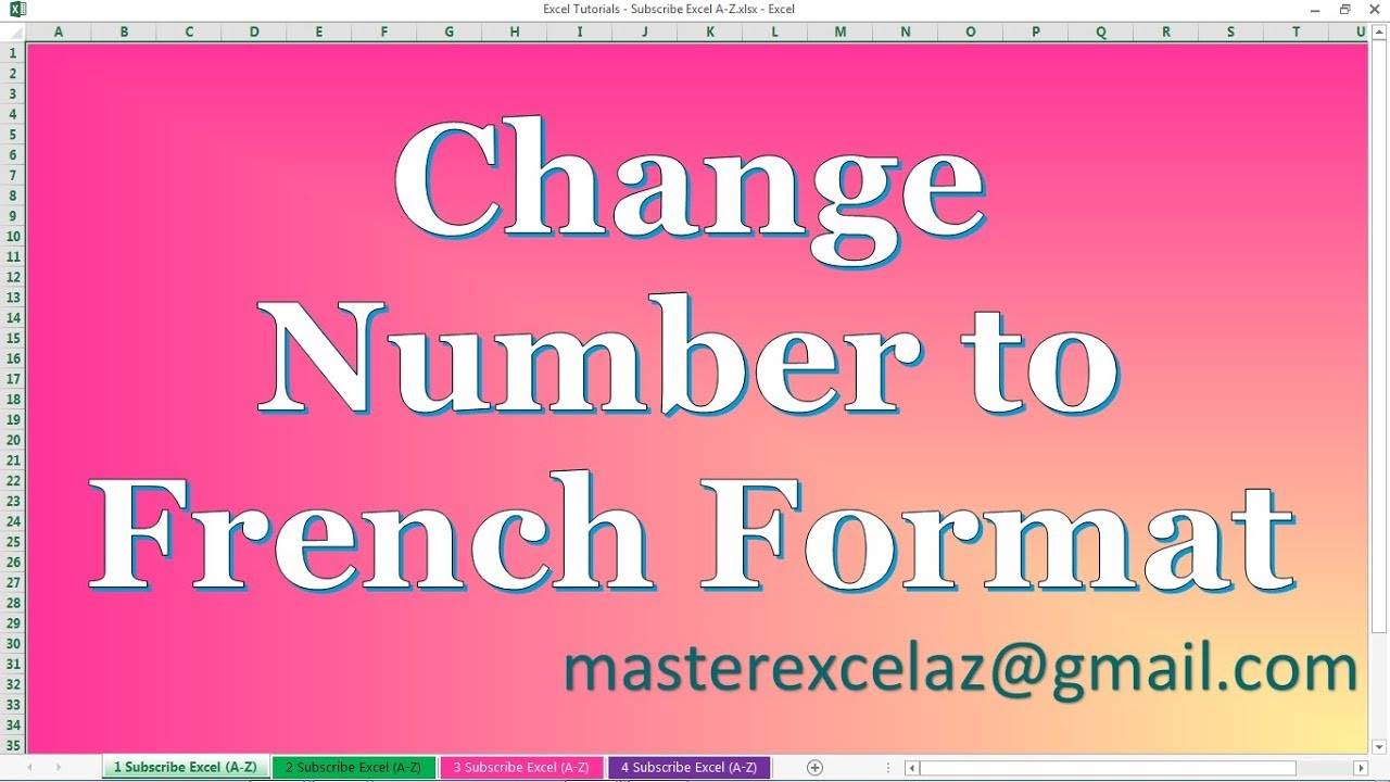 How To Change Numbers Into French Format In Excel 2013 Basic Excel How To Change Numbers Into French Format In Excel 2013 Basic Excel