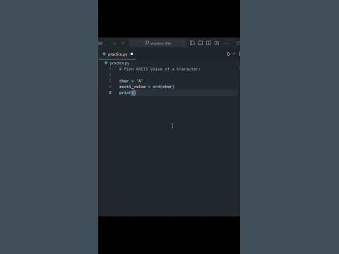 Find Ascii | #python #pythonprogramming #code #coding #learnpython #pythonforbeginners - YouTube