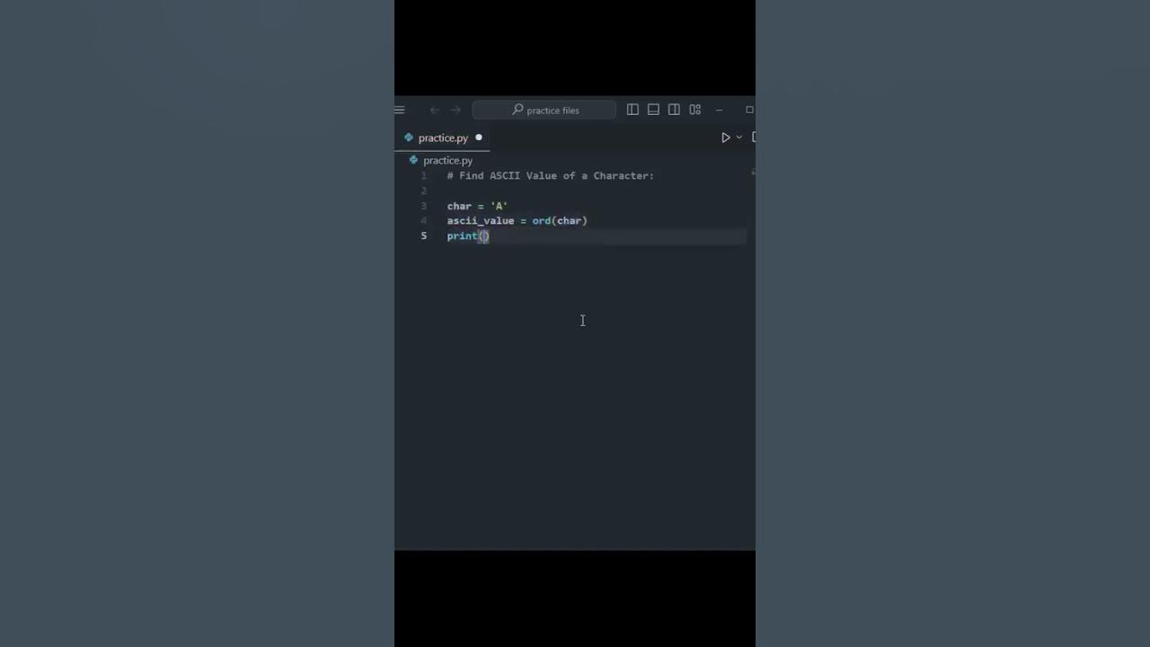 Find Ascii Python Pythonprogramming Code Coding Learnpython Pythonforbeginners Youtube