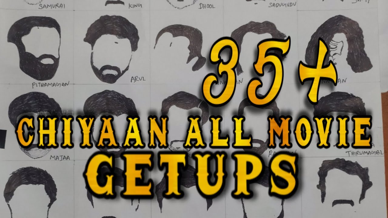 Chiyaan vikram all getups pen art | the fan boy art | happy birthday ...