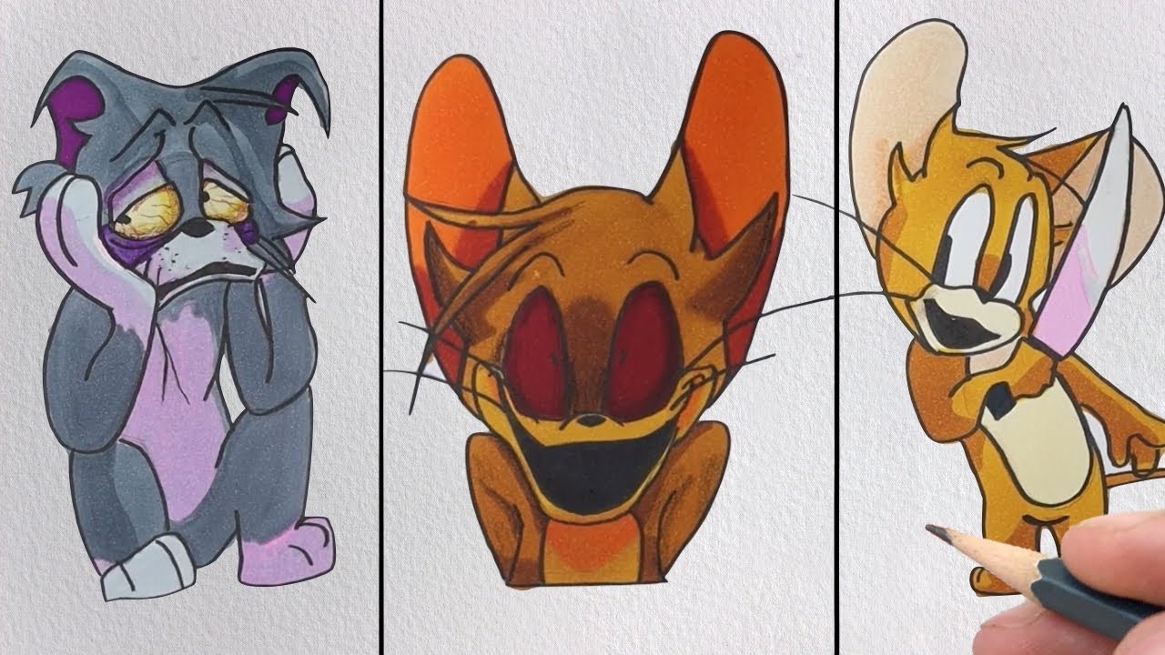 DRAWING FRIDAY NIGHT FUNKIN’ VS JERRY ( CREEPYPASTA ) - FNF TOM & JERRY ...
