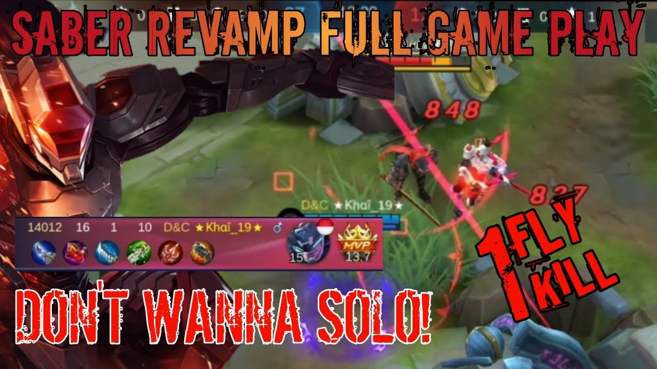 SABER REVAMP FULL GAME PLAY RANK SEASON 16, BUILD ITEM SABER 2020 ...