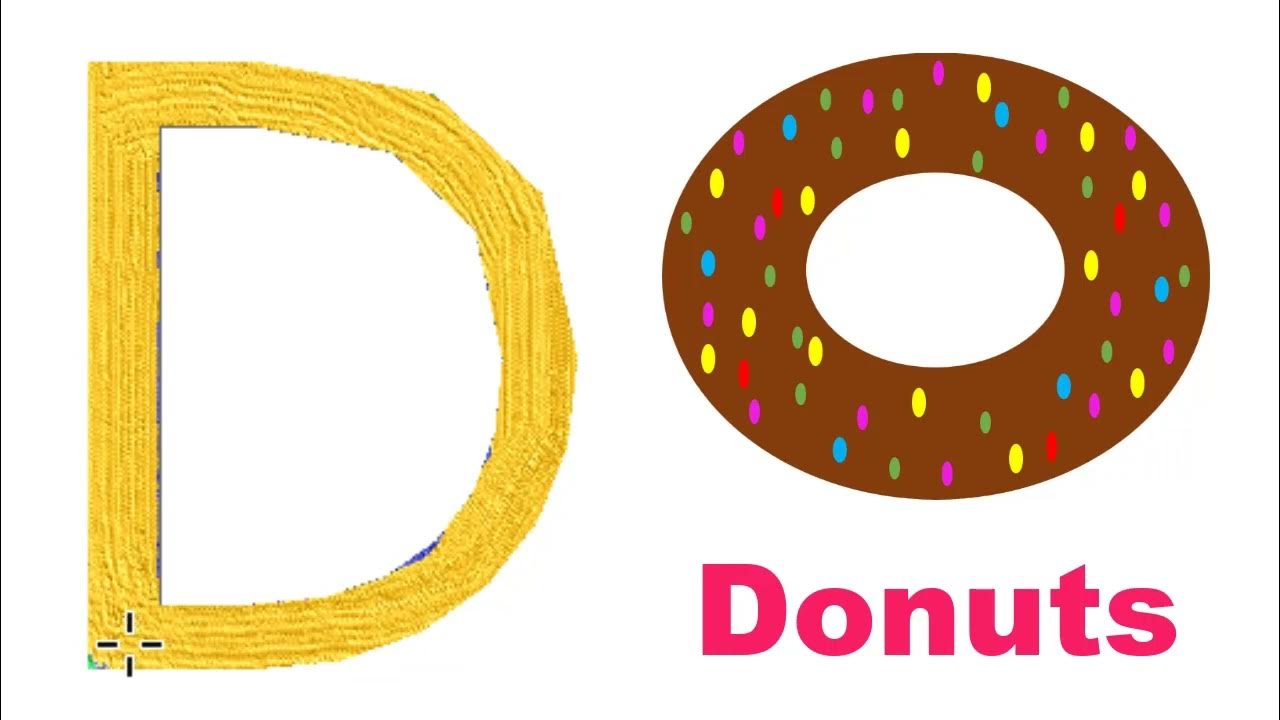 D for donuts | Writing alphabet (D) for kids | Teaching writing ABC for ...